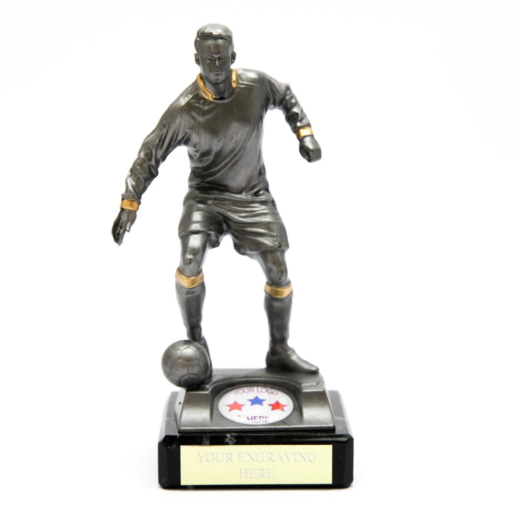 Silver Football Figure | Premier Trophies